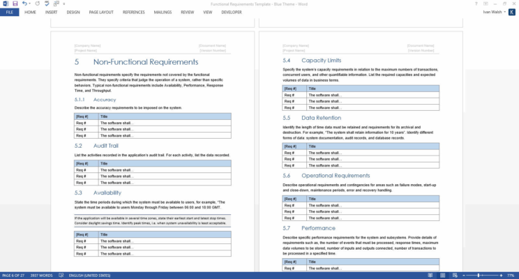 Functional Requirements Templates (SDLC) – Software Development ... Functional Requirements Templates (SDLC) – Software Development ...